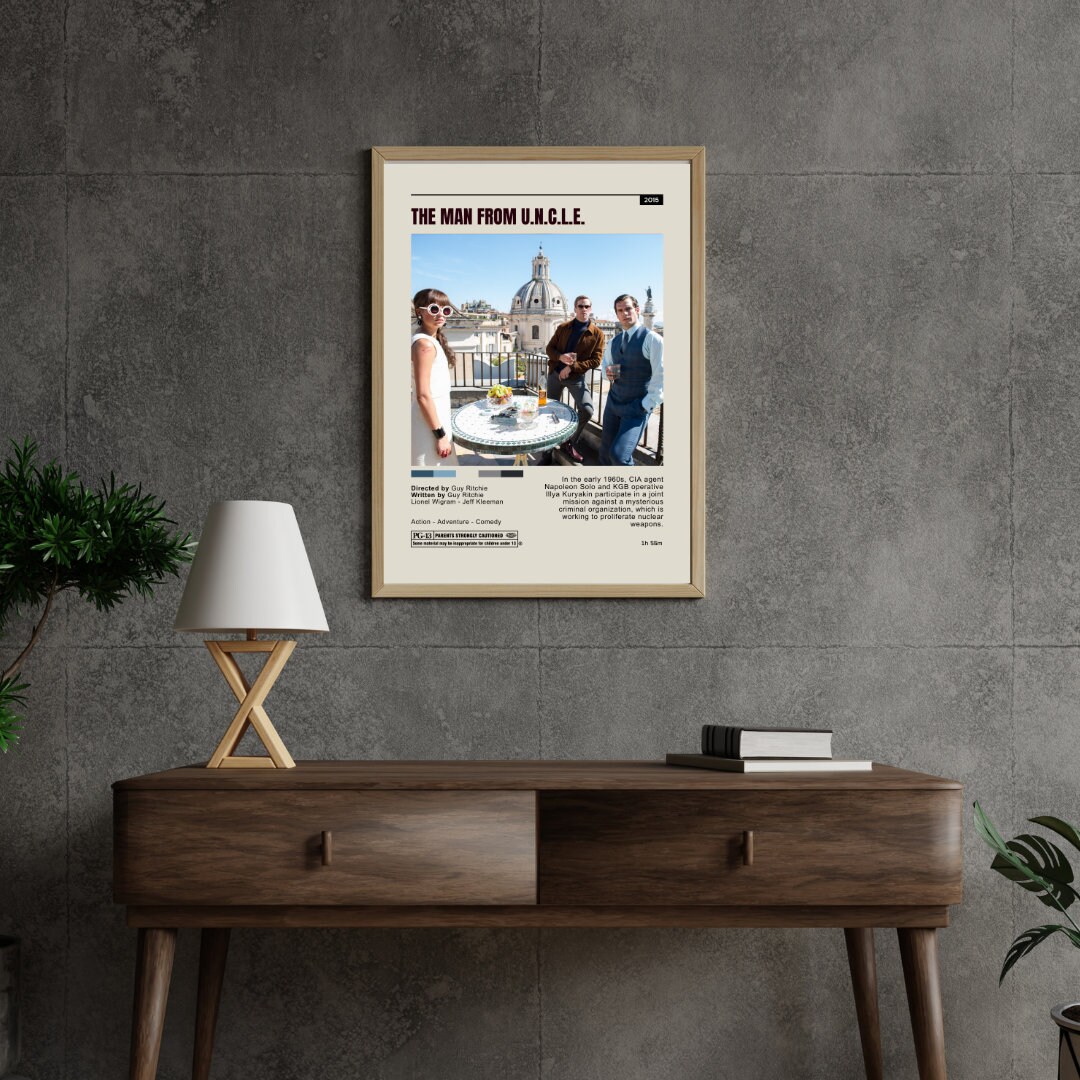 The Man From U.N.C.L.E. Poster, Guy Ritchie, Minimal Movie Art, Retro ...