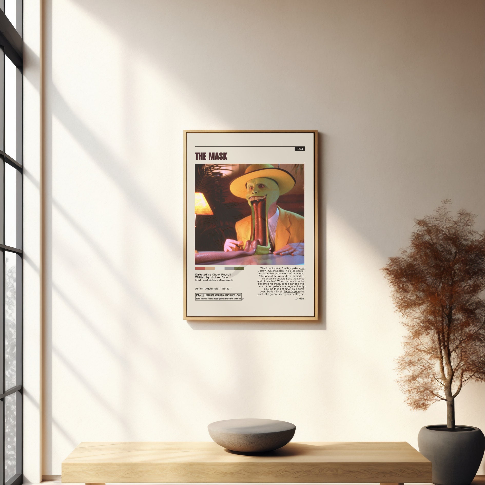 The Mask Poster, Chuck Russell, Minimal Movie Art, Retro Movie Poster ...