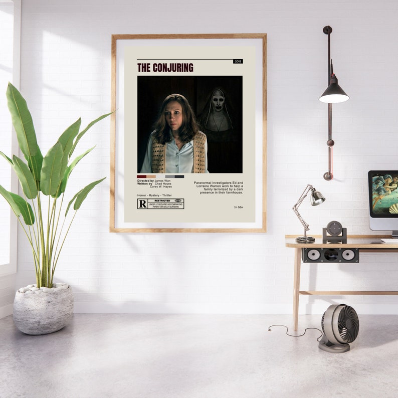 The Conjuring Poster, James Wan, Minimal Movie Art, Retro Movie Poster ...