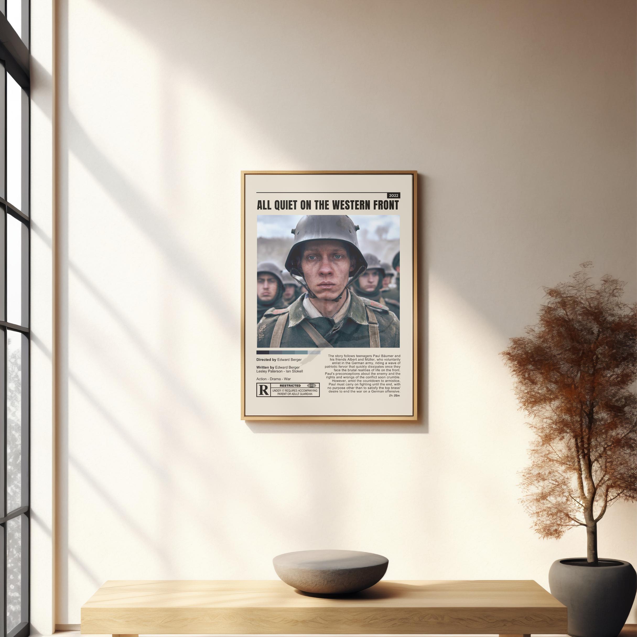 All Quiet on the Western Front Poster, Edward Berger, Minimal Movie Art ...