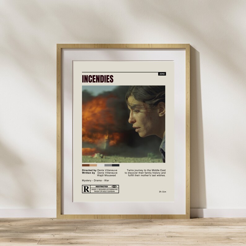 Incendies Poster, Denis Villeneuve, Minimal Movie Art, Retro Movie ...