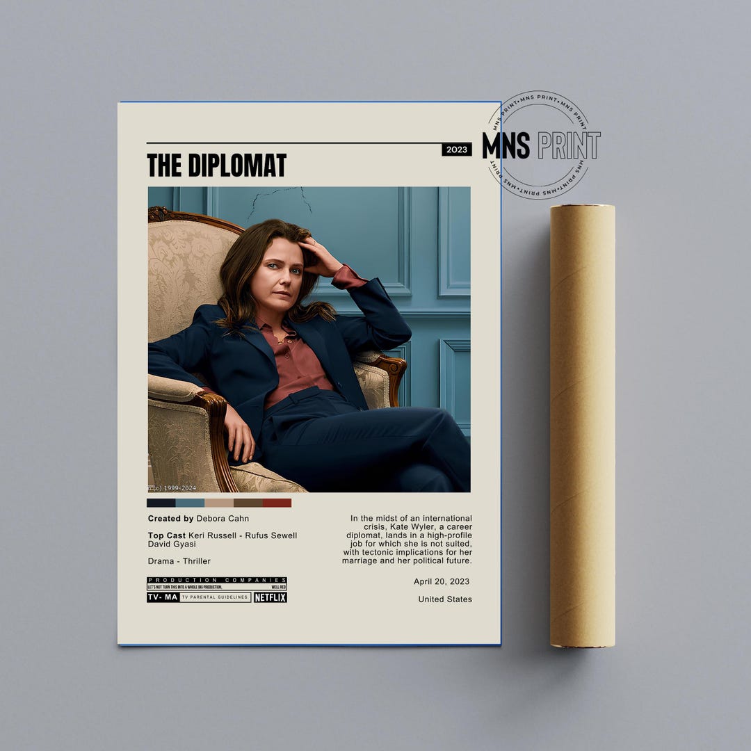 The Diplomat Poster, Debora Cahn, Tv Series, Minimal Movie Art, Retro ...