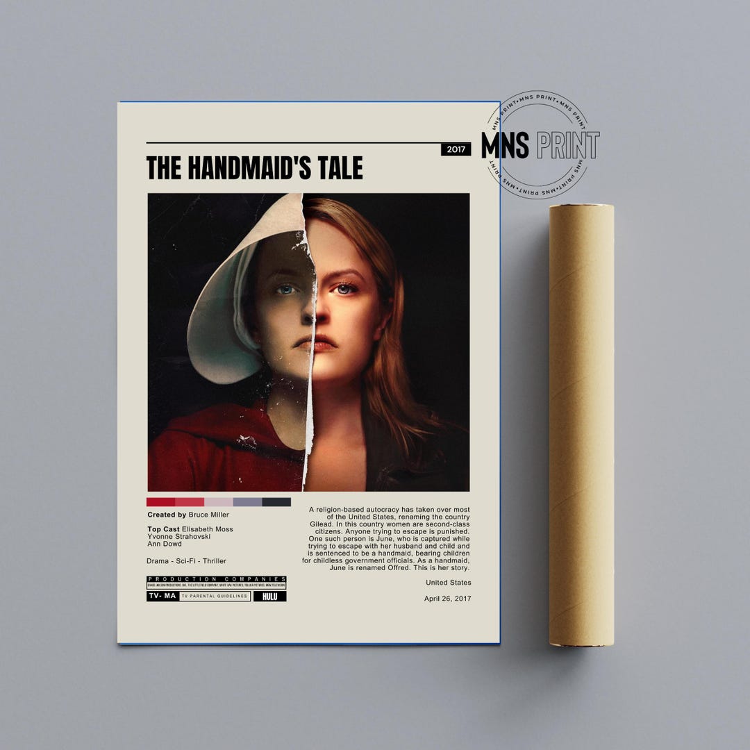 The Handmaid's Tale Poster, Bruce Miller, Tv Series, Minimal Movie Art ...
