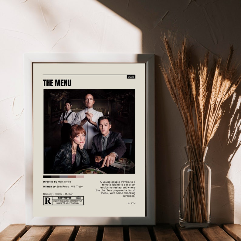The Menu Poster, Mark Mylod, Minimal Movie Art, Retro Movie Poster ...