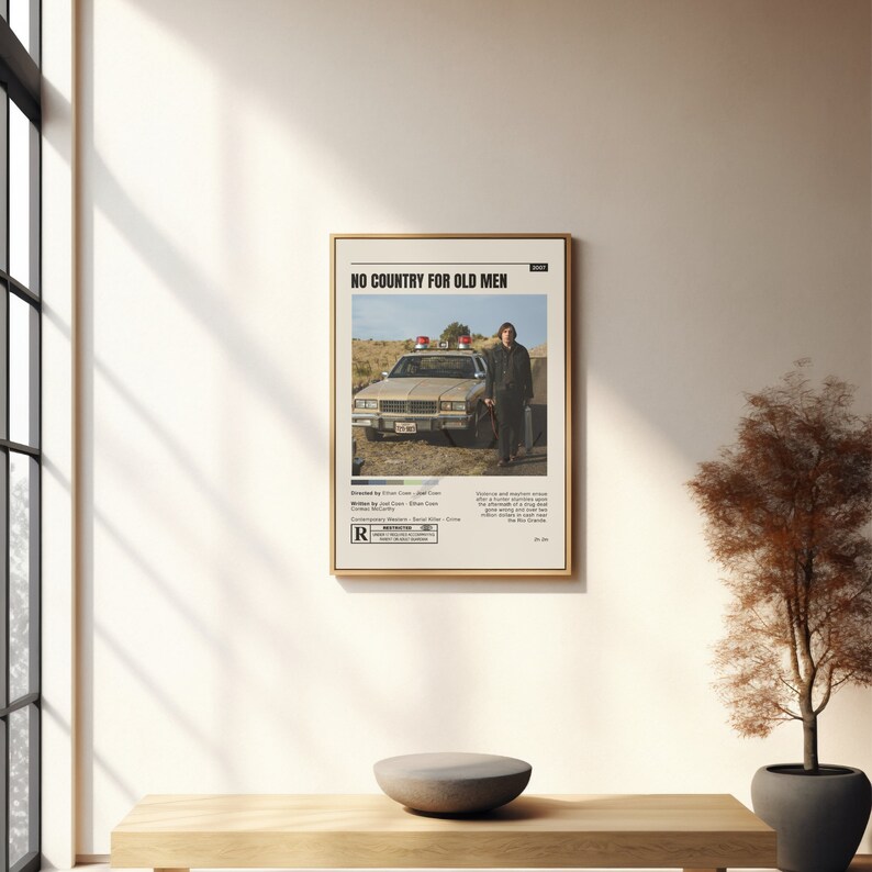 No Country for Old Men Poster, Joel Coen, Minimal Movie Art, Retro ...