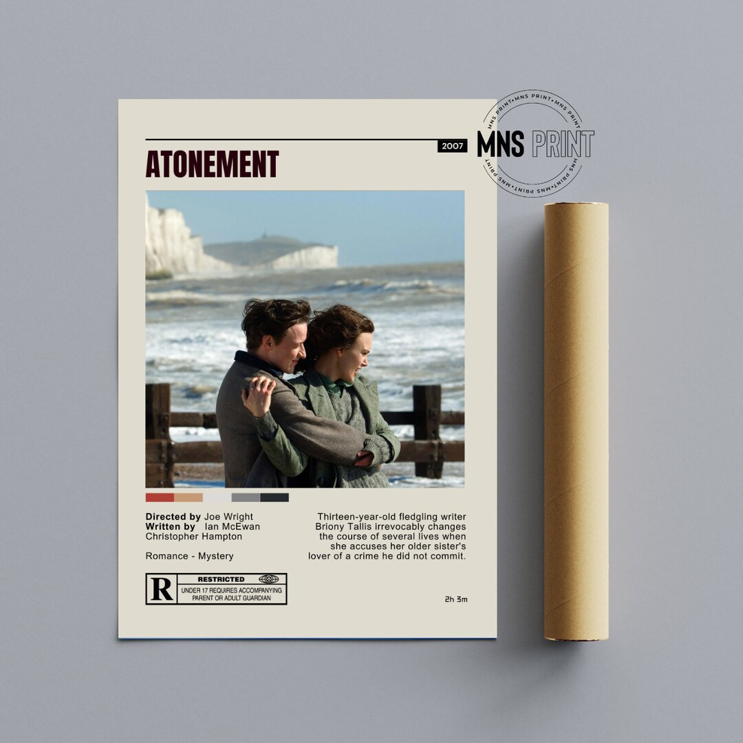 Atonement Poster, Joe Wright, Minimal Movie Art, Retro Movie Poster ...