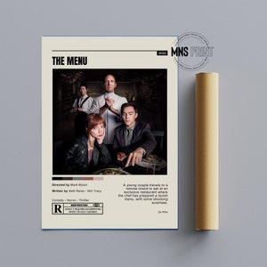 The Menu Poster, Mark Mylod, Minimal Movie Art, Retro Movie Poster ...