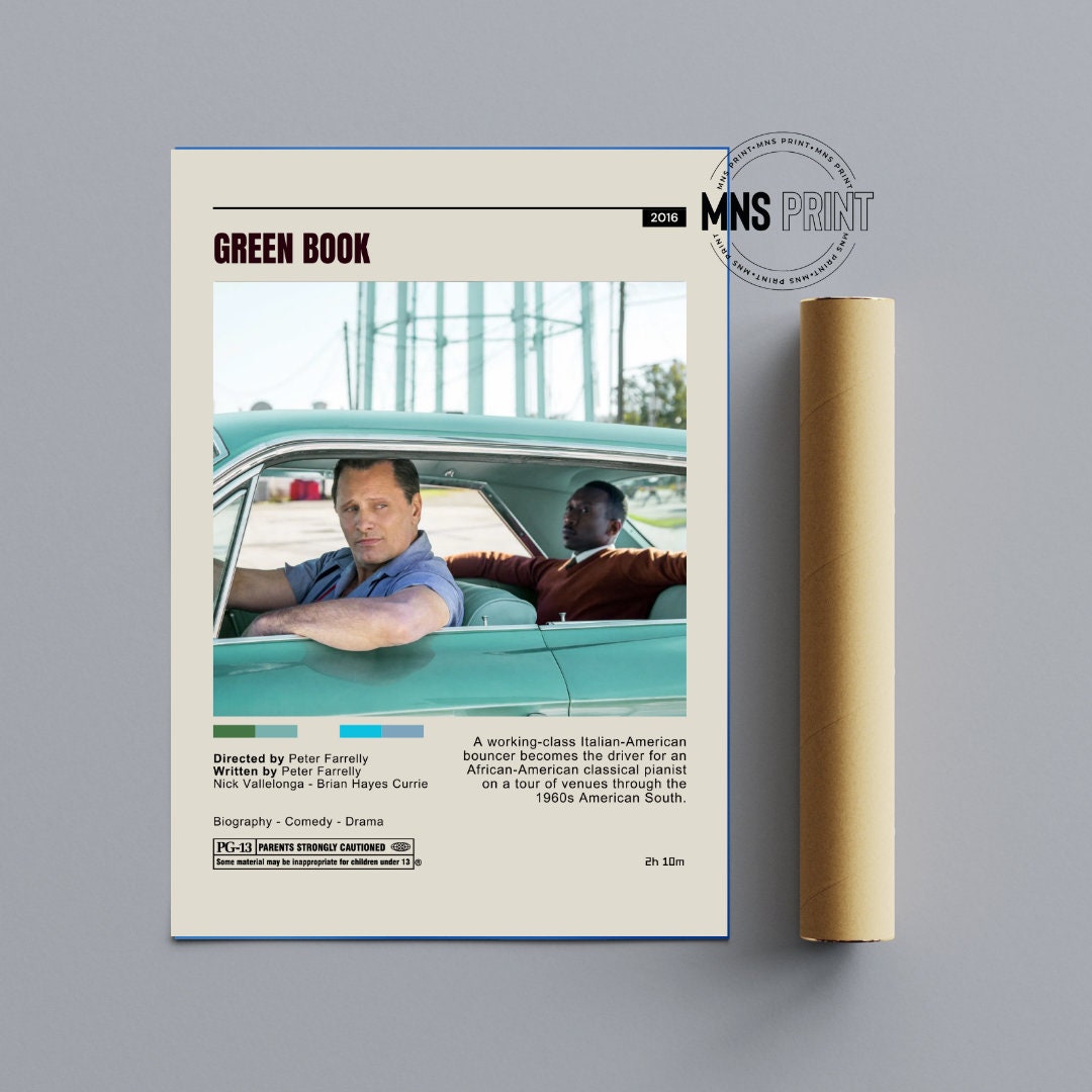 Green Book Poster, Peter Farrelly, Minimal Movie Art, Retro Movie ...