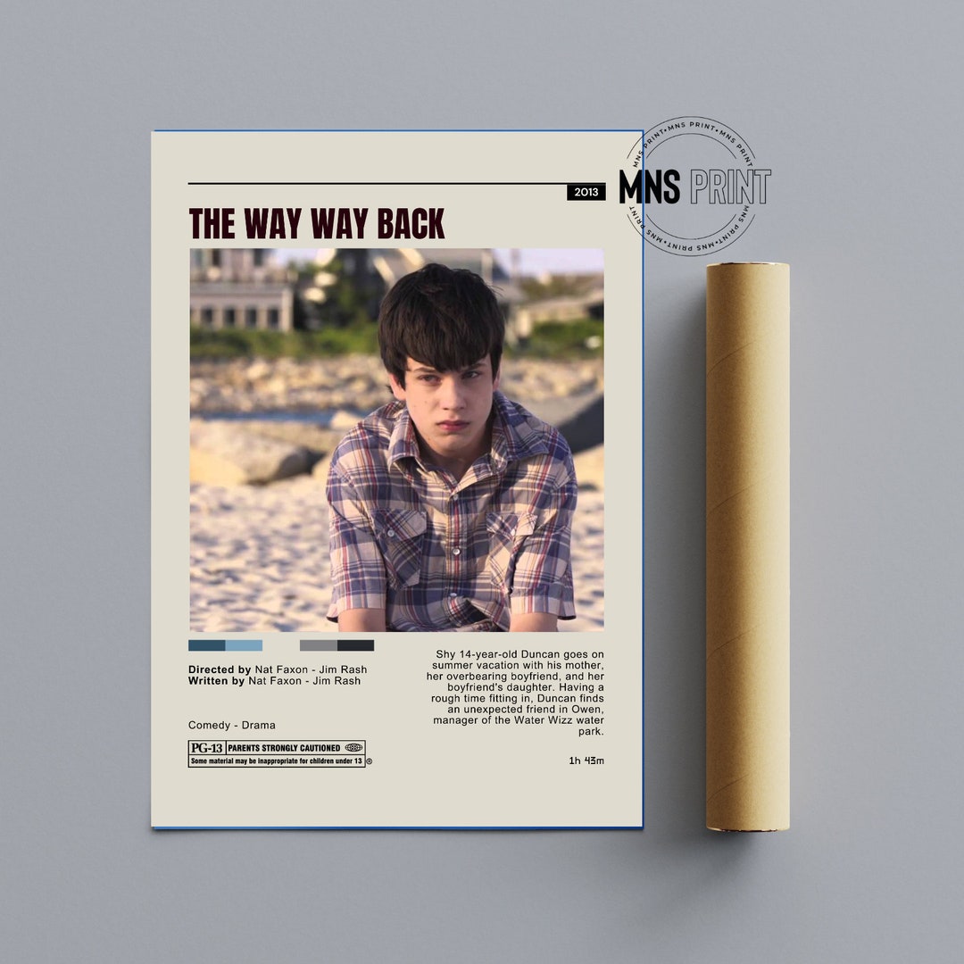 The Way Way Back Poster, Nat Faxon, Minimal Movie Art, Retro Movie ...