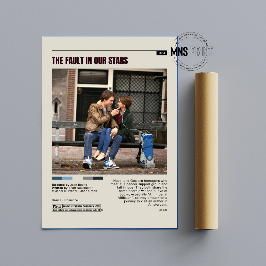 The Fault in Our Stars Poster, Josh Boone, Minimal Movie Art, Retro ...