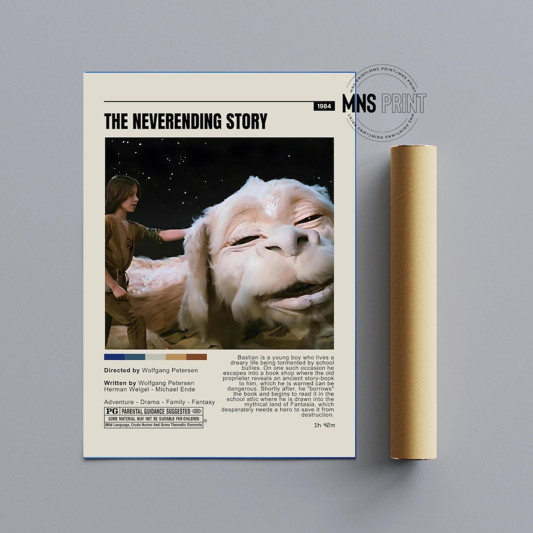 The Neverending Story Poster, Wolfgang Petersen, Minimal Movie Art ...