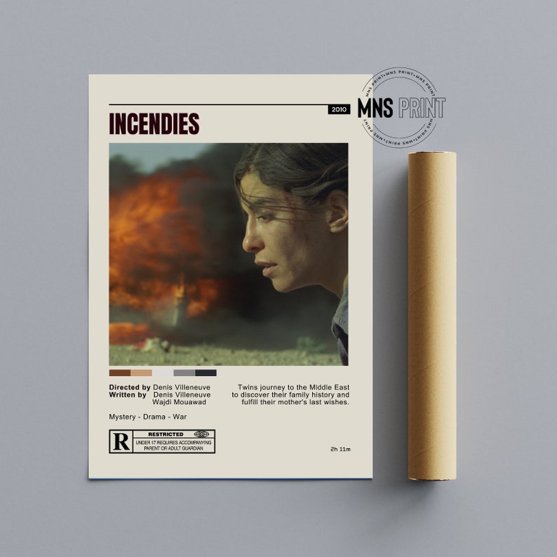 Incendies Poster, Denis Villeneuve, Minimal Movie Art, Retro Movie ...