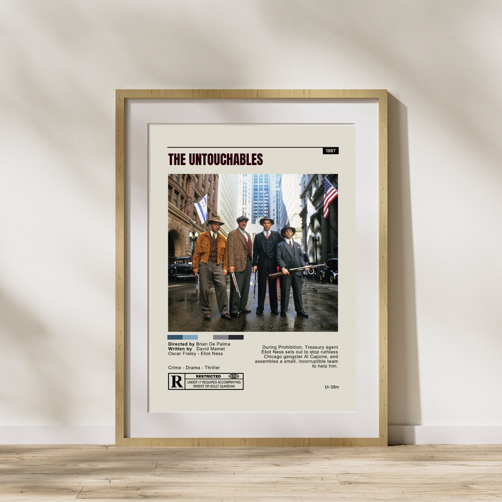 The Untouchables Poster, Brian De Palma, Minimal Movie Art, Retro Movie ...