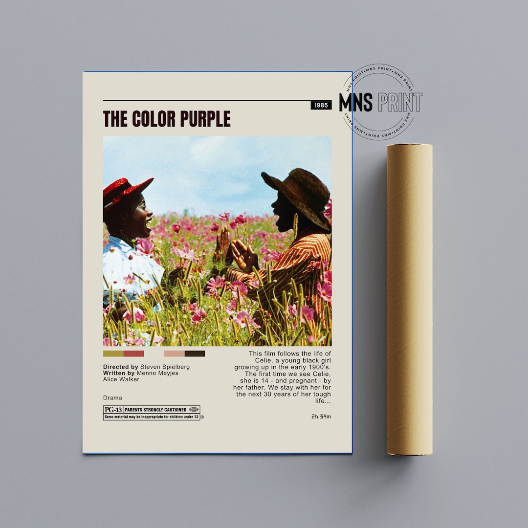 The Color Purple Poster, Steven Spielberg, Minimal Movie Art, Retro ...