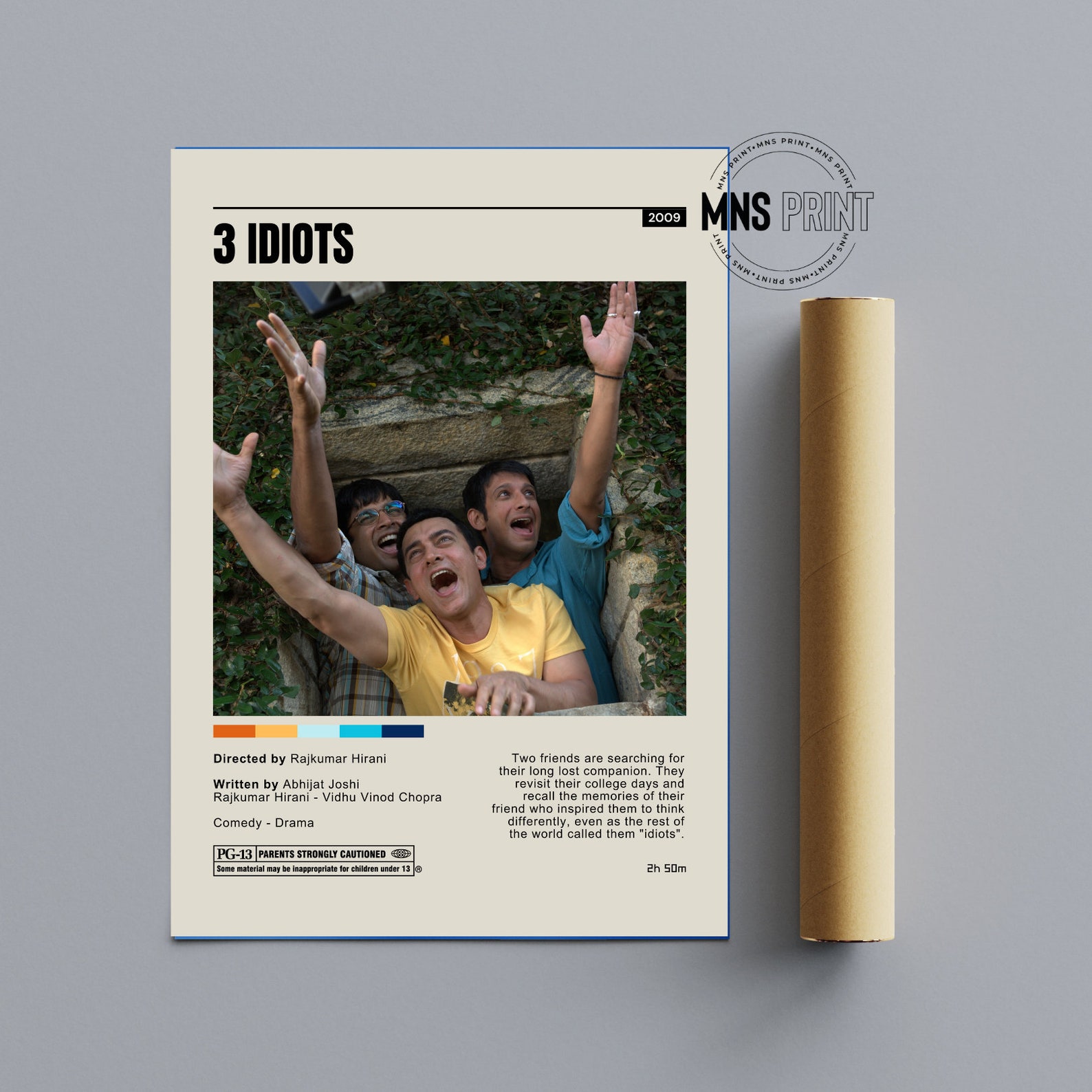 3 Idiots Poster,rajkumar Hirani, Minimal Movie Art, Retro Movie Poster ...