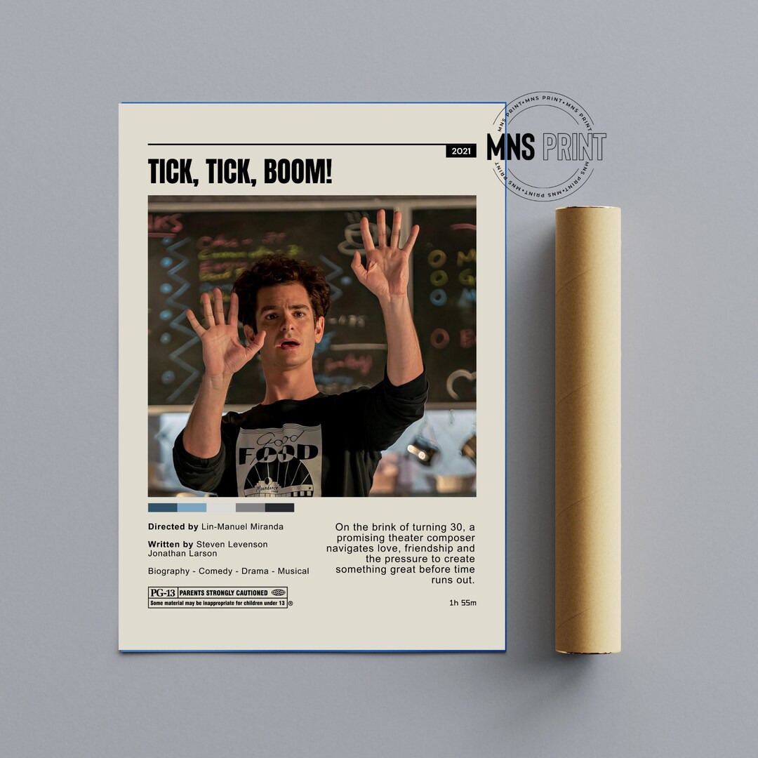Tick, Tick, Boom Poster, Lin-manuel Miranda, Minimal Movie Art, Retro ...
