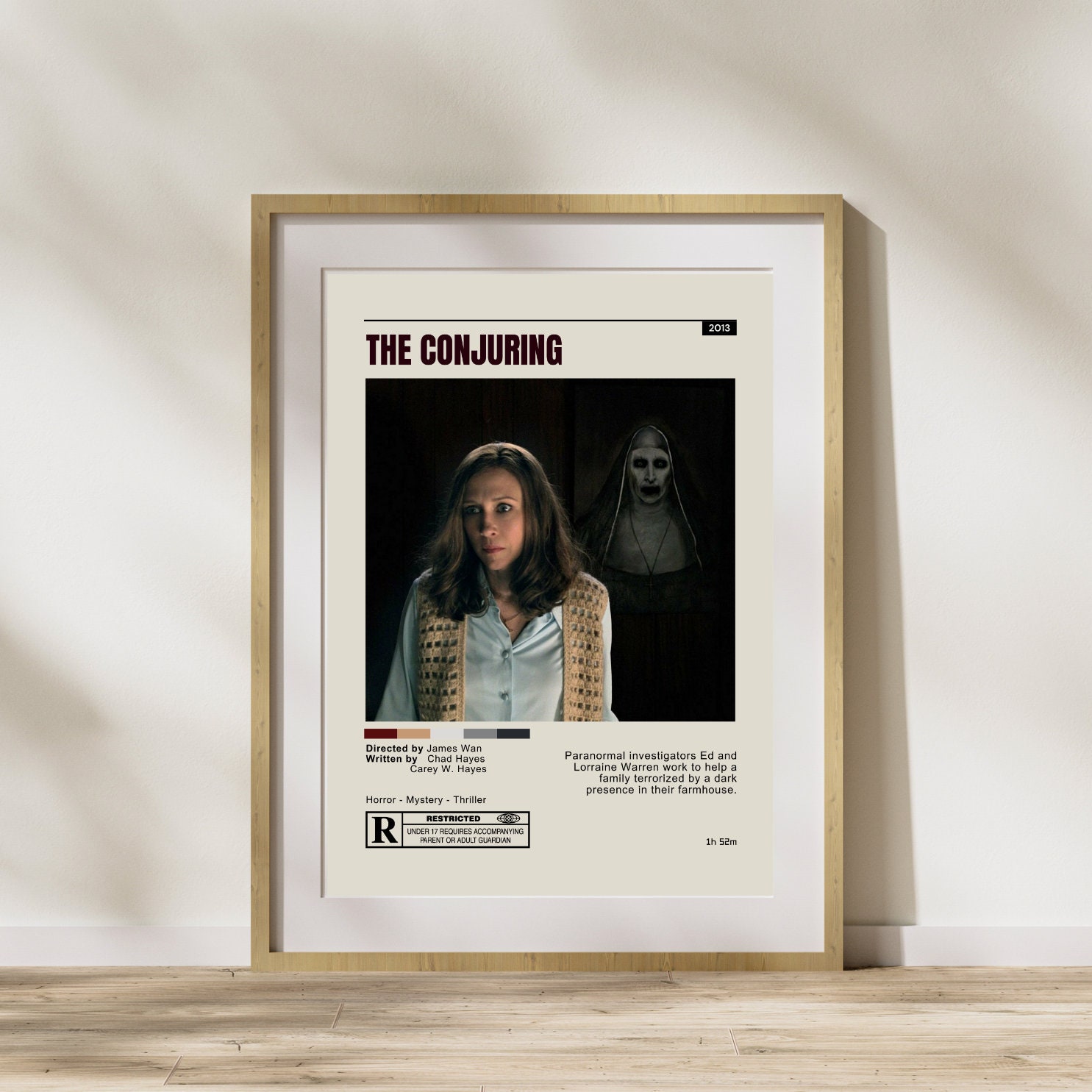 The Conjuring Poster, James Wan, Minimal Movie Art, Retro Movie Poster ...