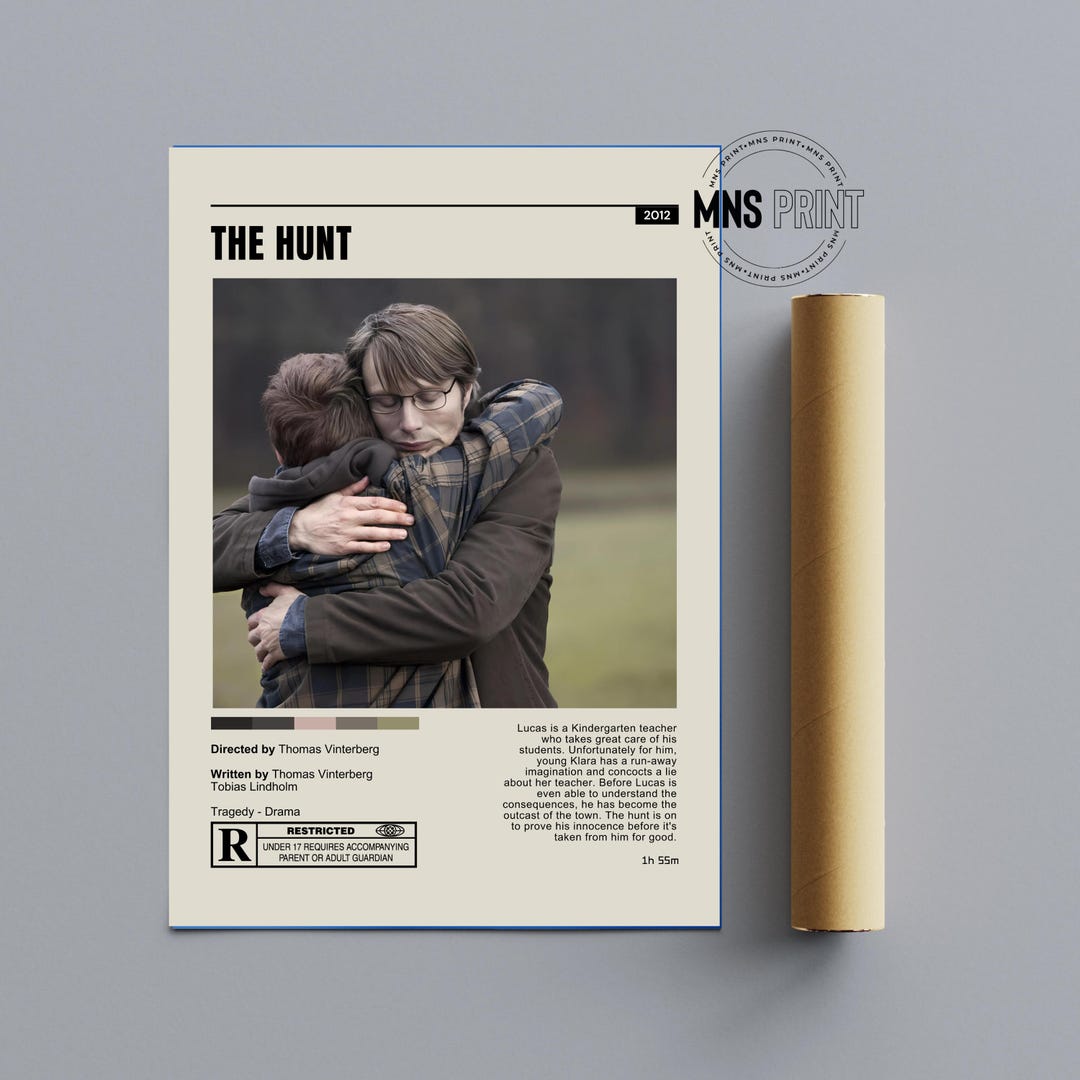 The Hunt Poster, Thomas Vinterberg, Minimal Movie Art, Retro Movie ...