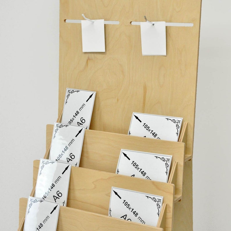 Wooden Countertop Display Card Stand AMSTERDAM Plywood Timber ...