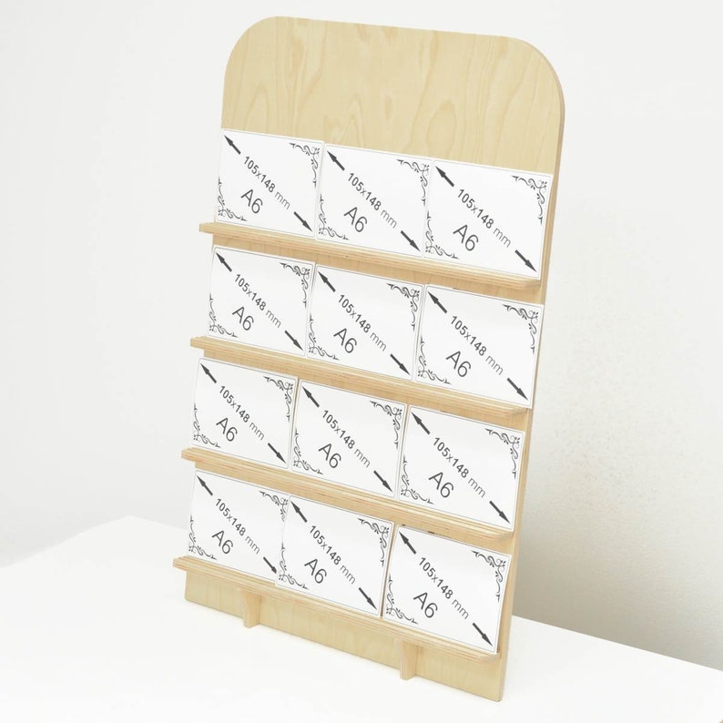 Wooden Countertop Display Card Stand MACKAY Plywood Timber Cardholder ...
