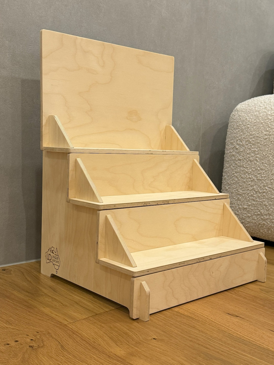 Wooden Countertop Display Stand MATE-3 Plywood Riser Timber Shelf - Etsy