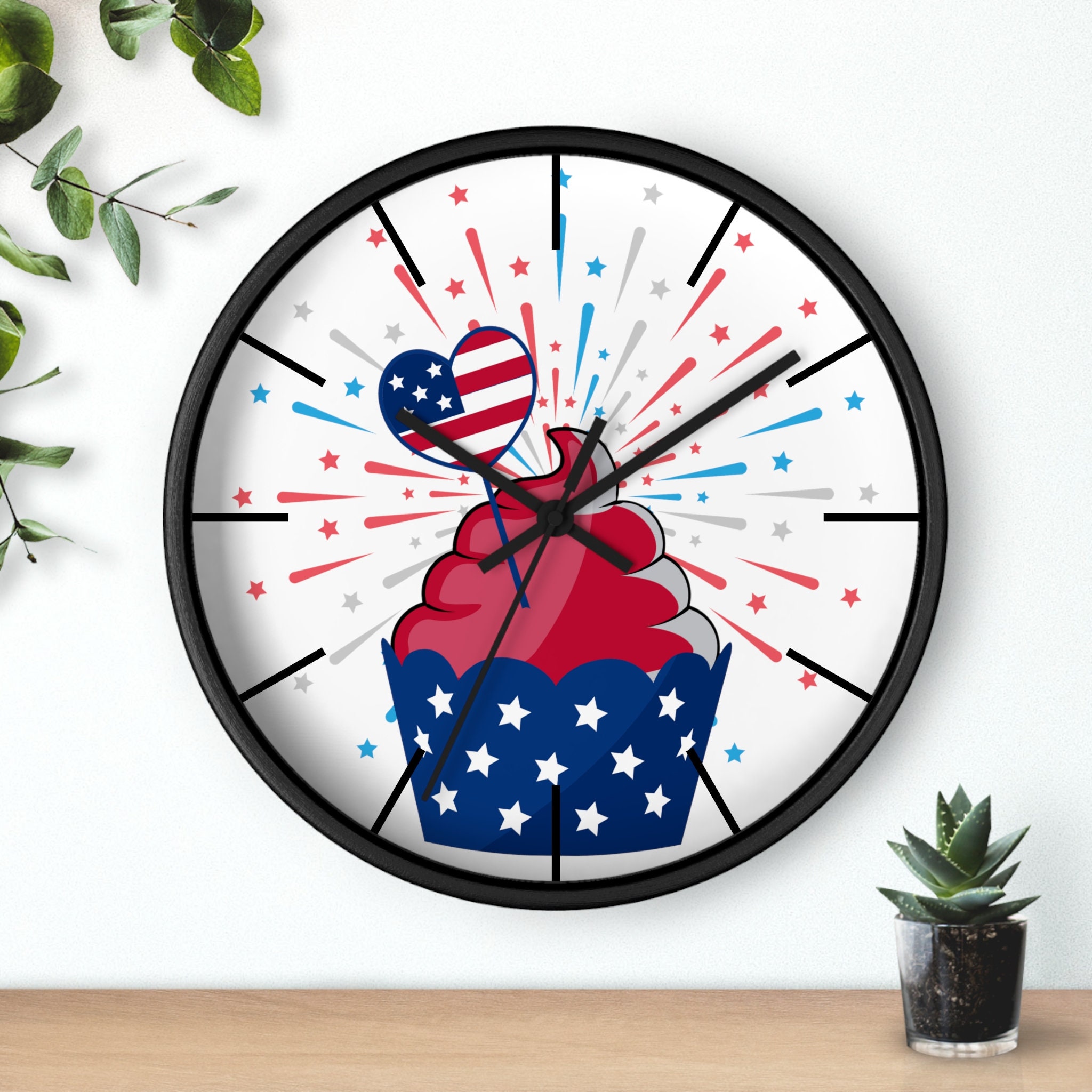 Independence July 4th Wall Clock - Etsy