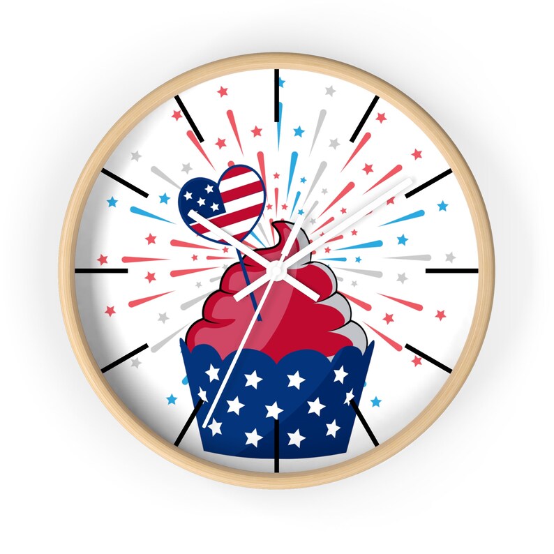 Independence July 4th Wall Clock - Etsy