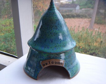Pottery Toad Cottage, Garden Fairy Home, Toad House, Gnome Home, Lizard ...