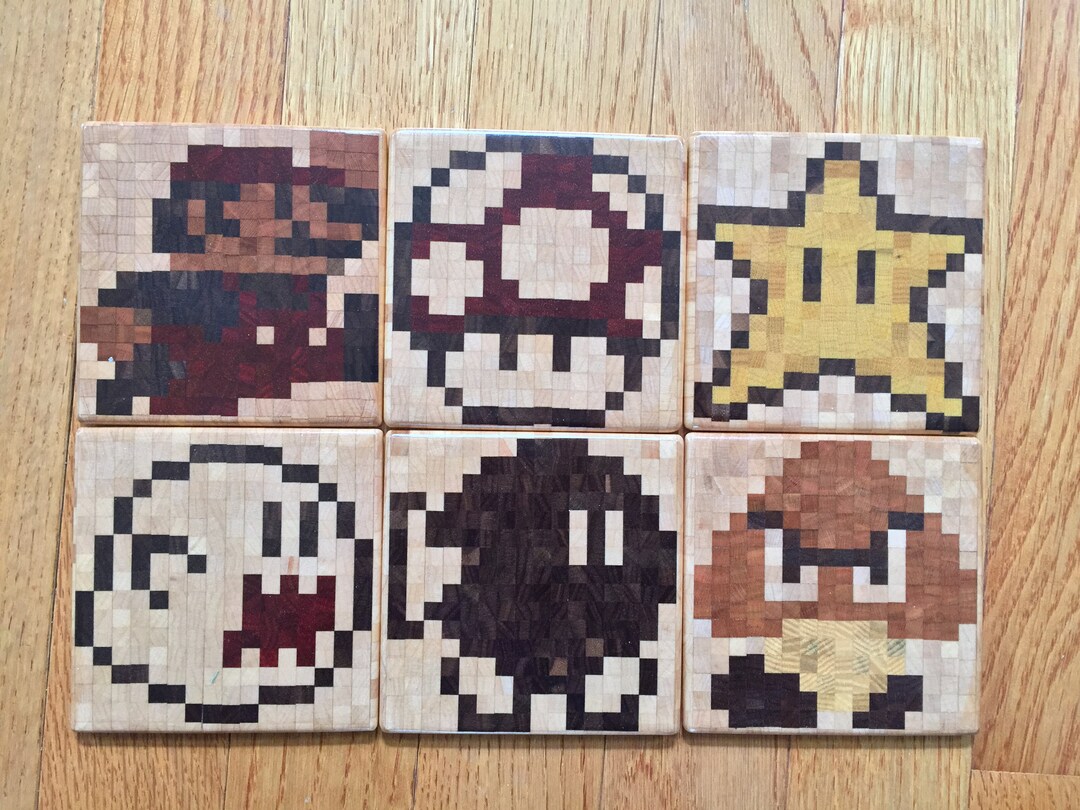 Mario Coasters - Etsy