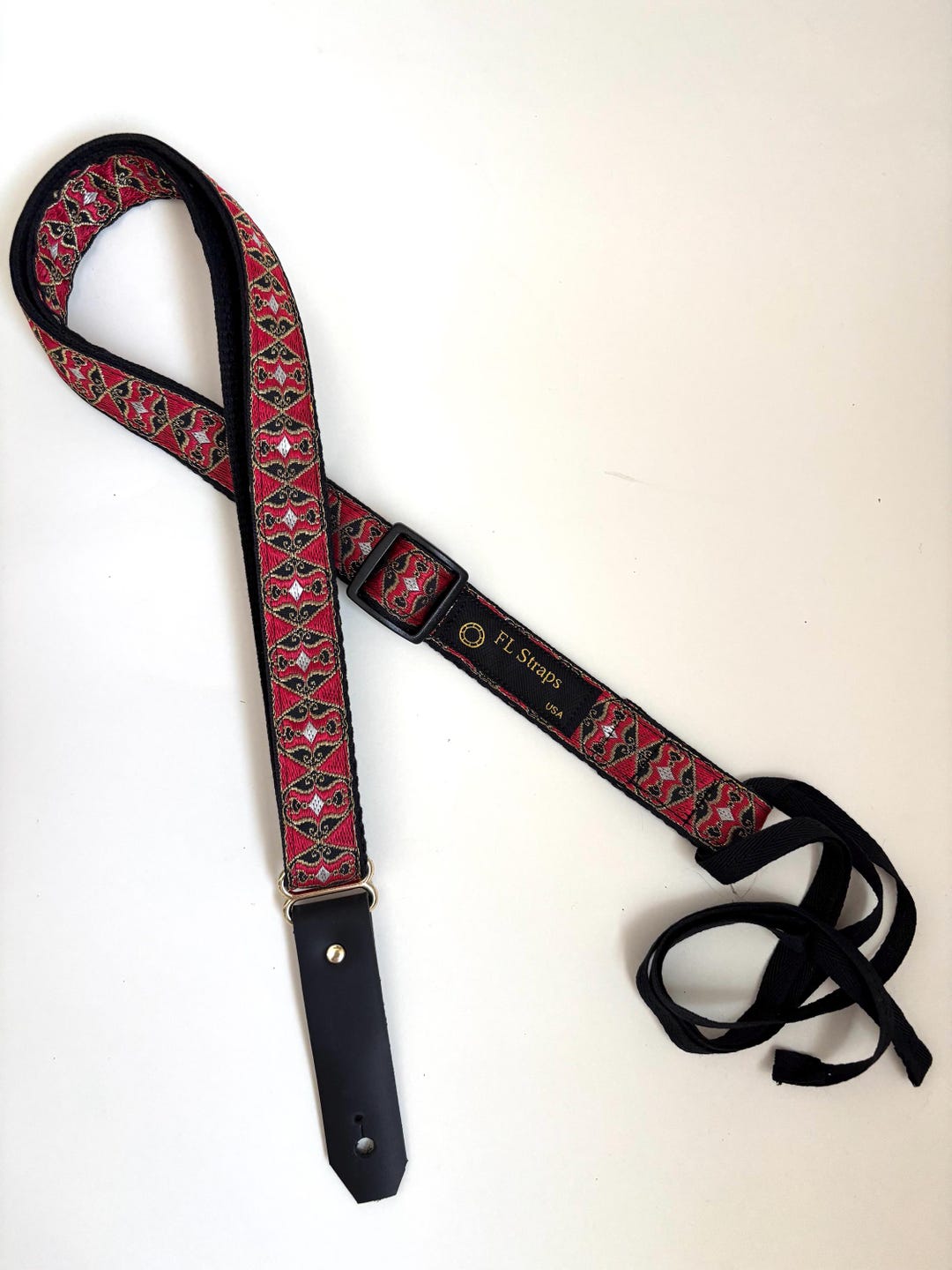 BUTTERFLY and VIOLA Mandolin, Banjo, Ukulele Strap Black, Red, Gold ...