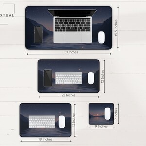 Night River Landscape Desk Mat | Extended Mousepad, Office Decor - Etsy