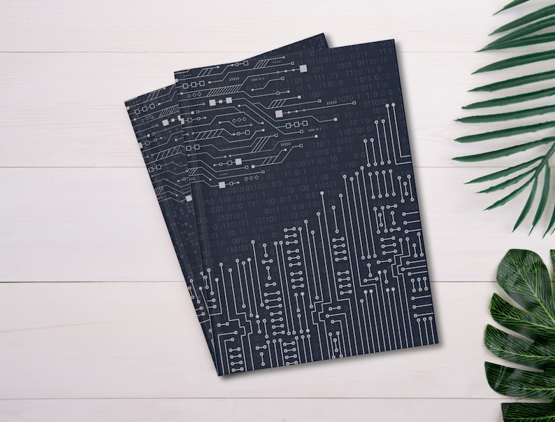 Circuit Board Design Hardcover Notebook - With Different Backgrounds ...
