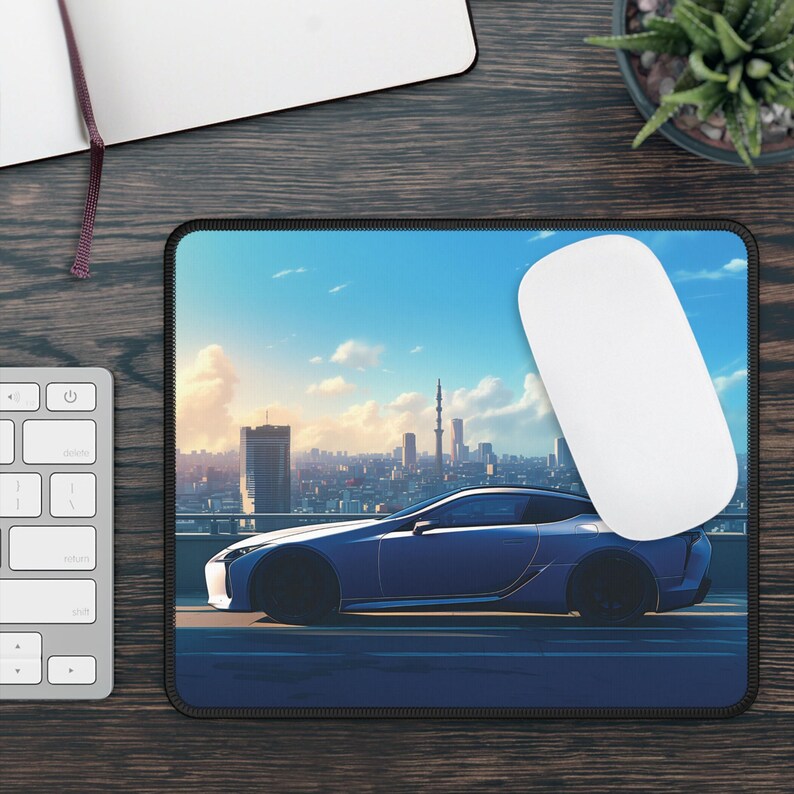 Anime JDM Car Desk Mat - Overlooking City, Large Lofi Desk Mat ...