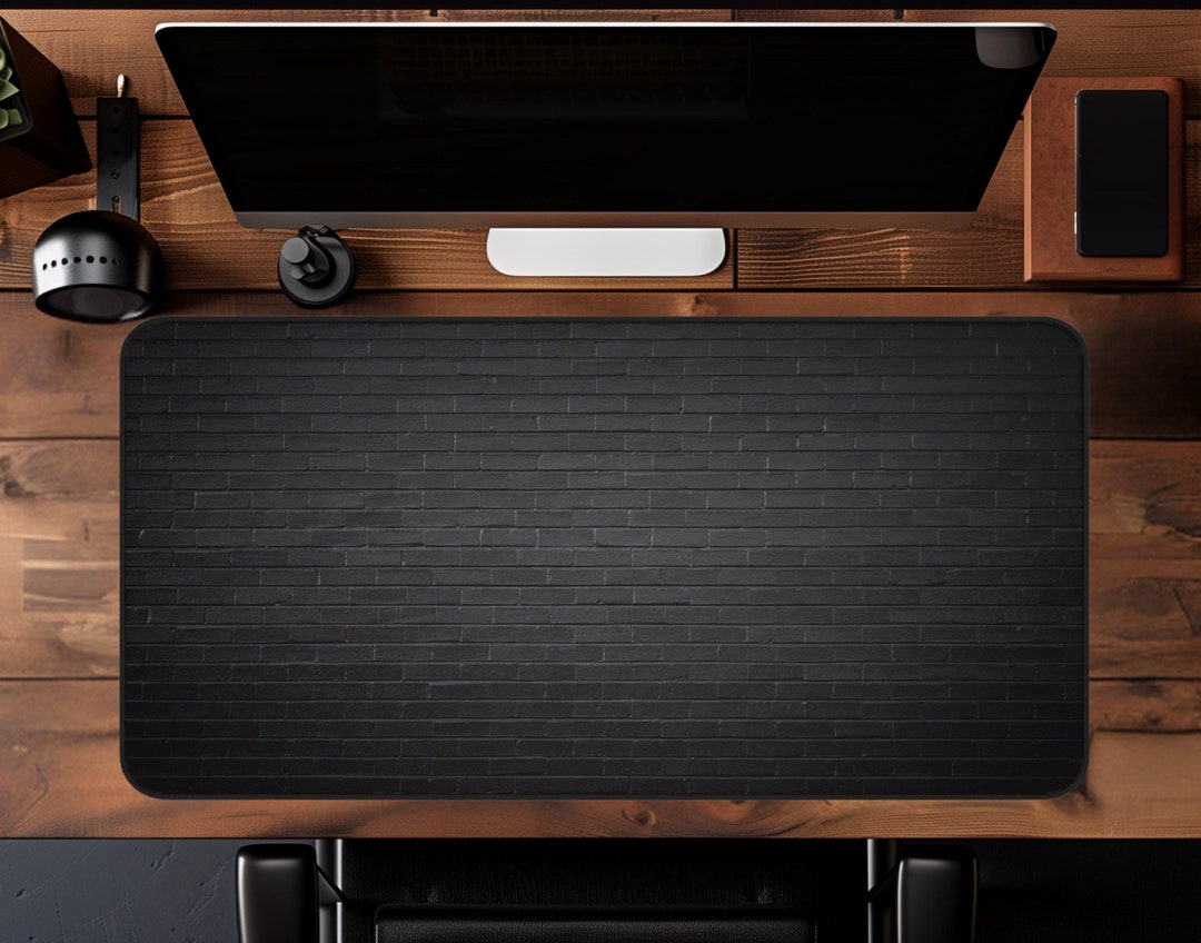 Black Brick Desk Mat Brick Texture, Large Abstract Desk Mat, Xl Deskmat ...