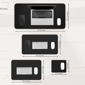 Carbon Fiber Texture Desk Mat - Large Carbon Pattern Mousepad, Abstract ...