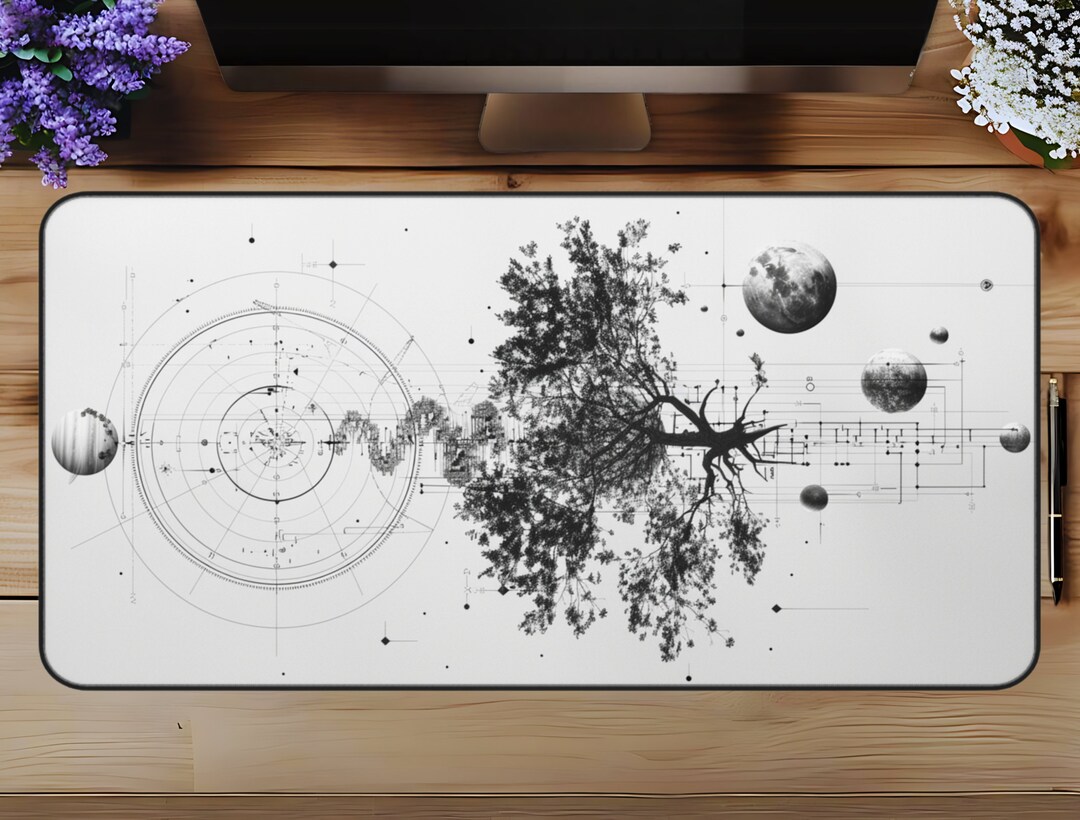 Tree of Life Desk Mat – Celestial Extended Mousepad - Etsy
