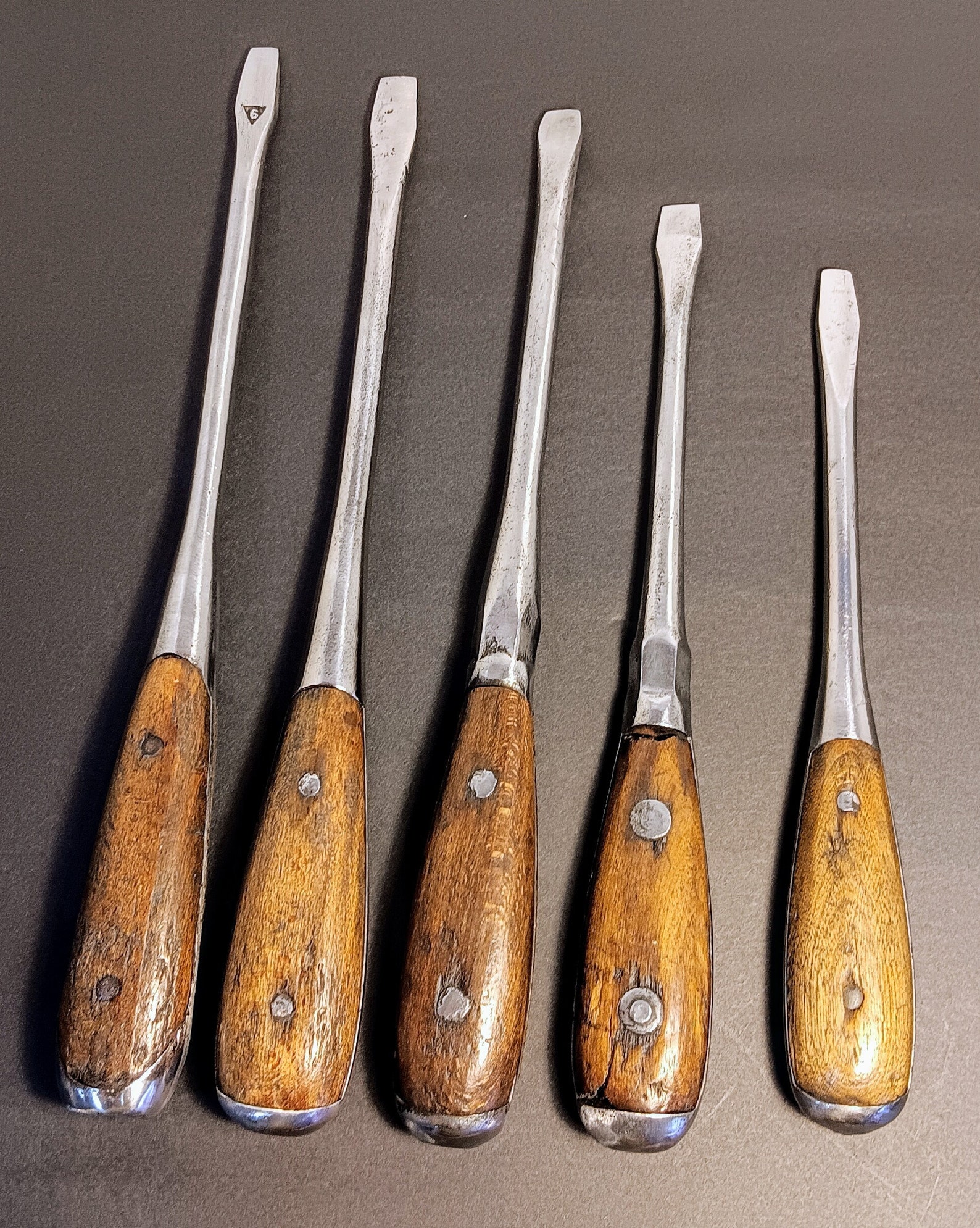 Antique 5pc Set of Split Wood Handle Flat Head Screwdrivers - Etsy