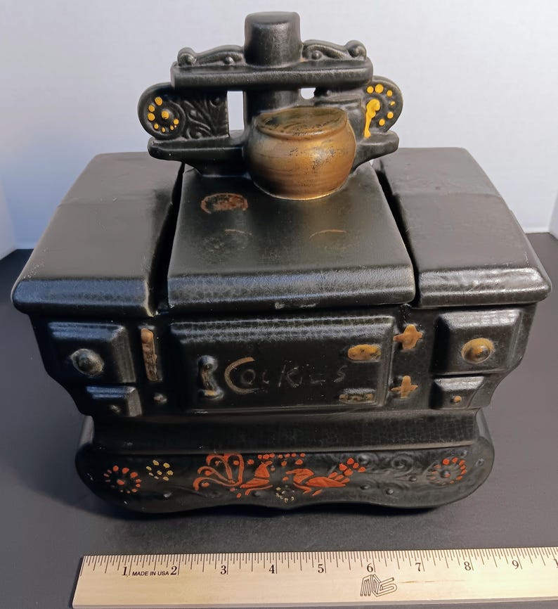 Mccoy USA Black Cook Stove Cookie Jar - Etsy
