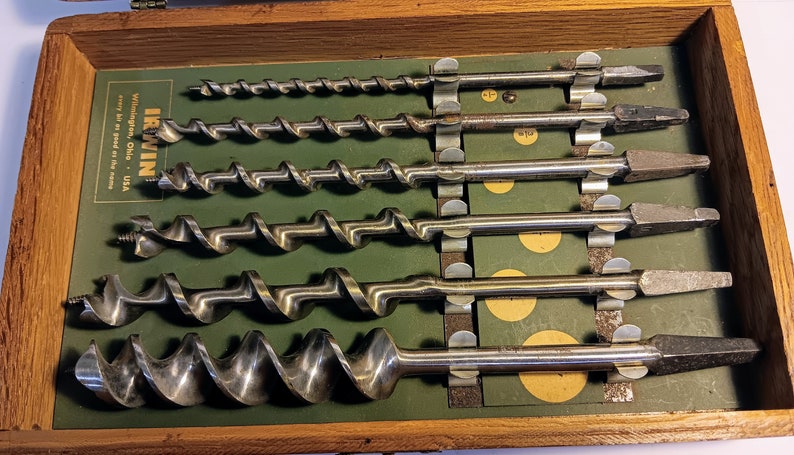 Irwin Vintage Wood Auger Drill Bit Set of 6pcs - Etsy