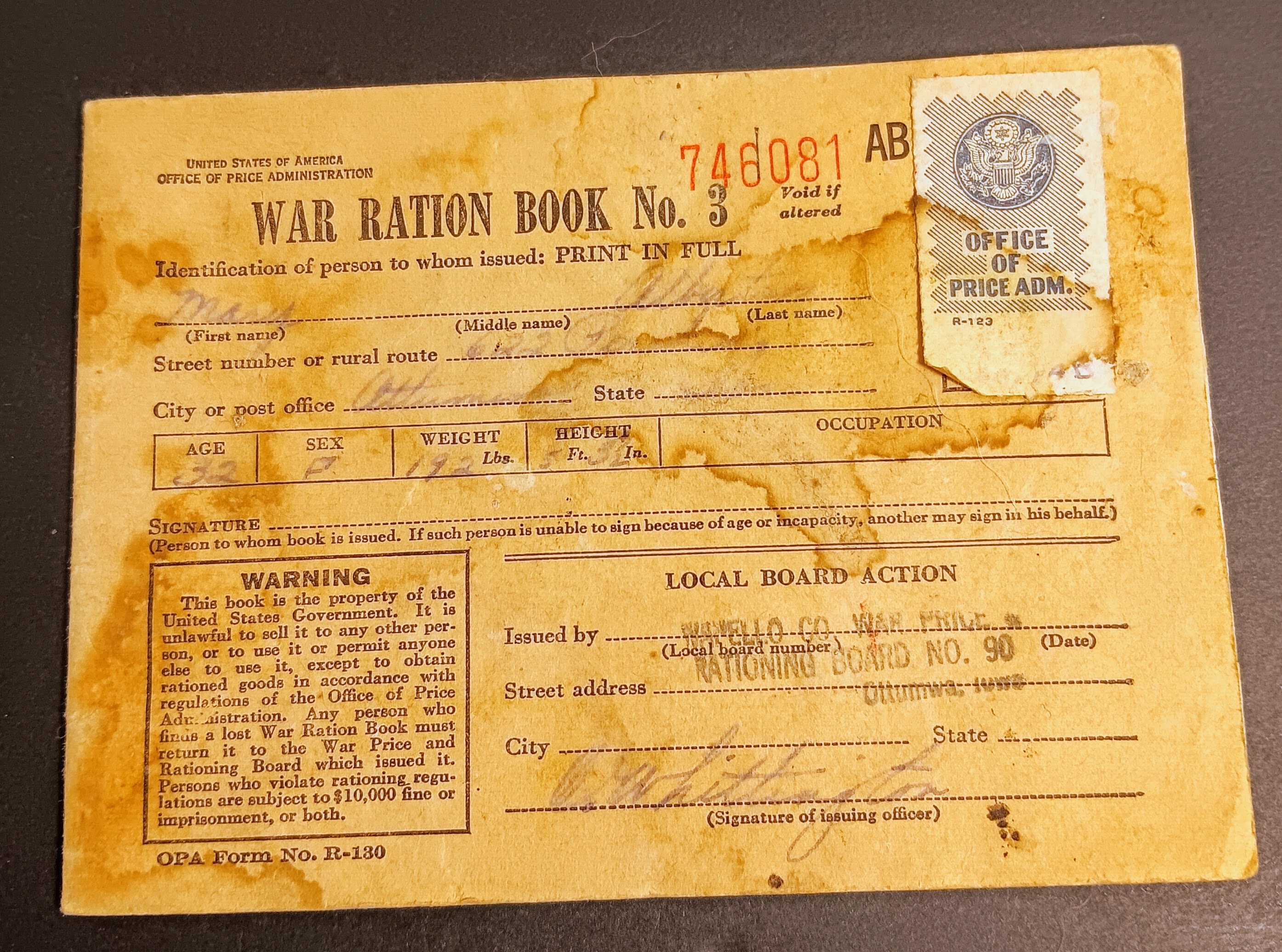 WWII War Ration Book No.3 - Etsy