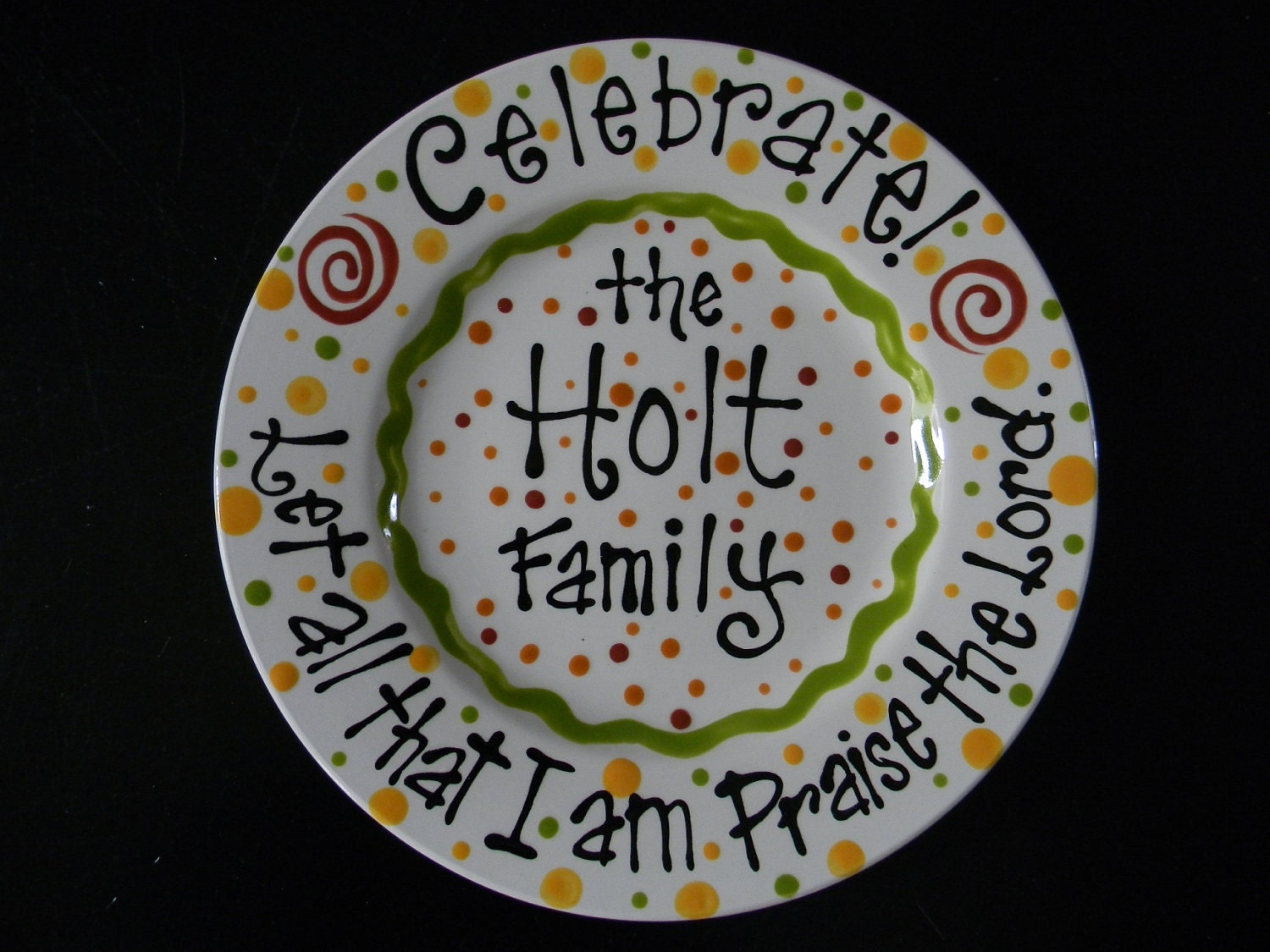 10 Ceramic Personalized Family Celebration Plate With - Etsy