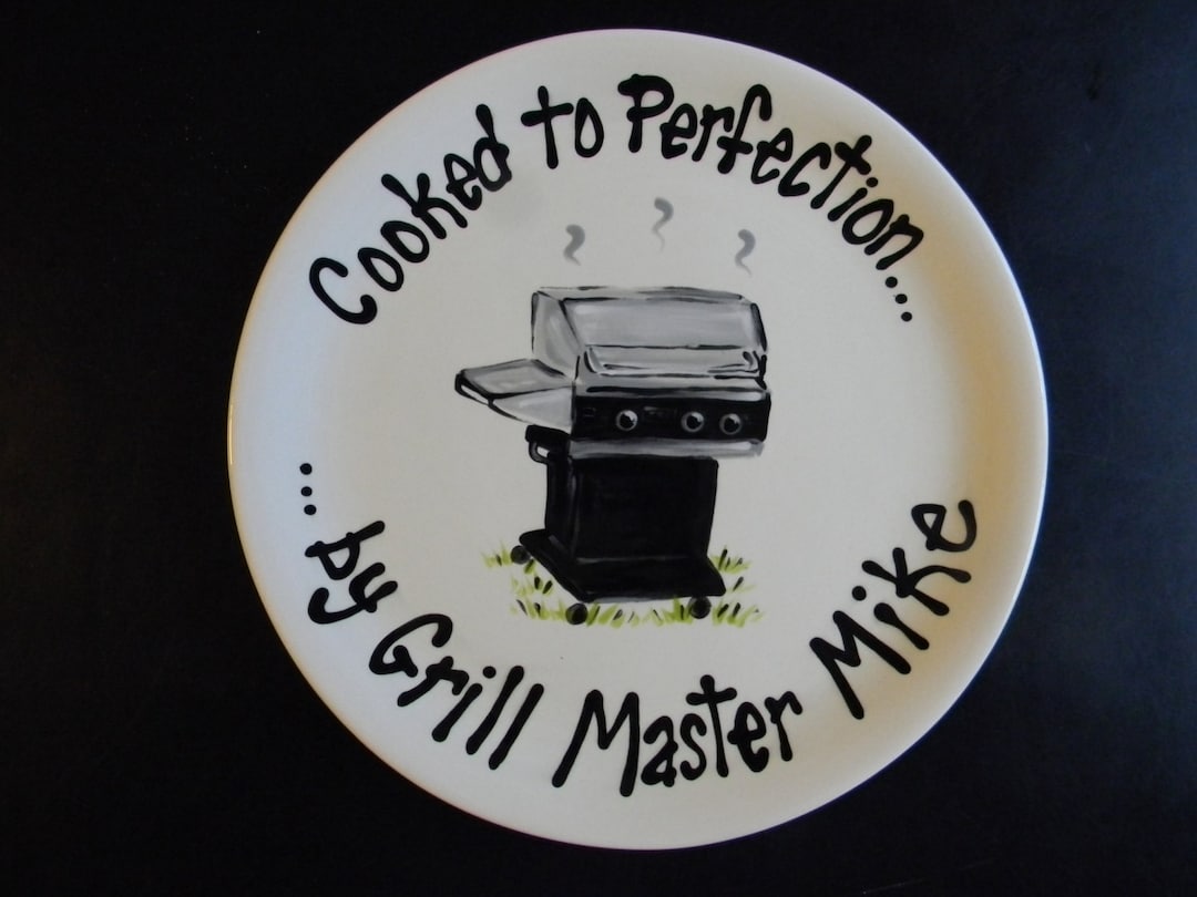 EXTRA LARGE 15" Personalized BBQ Plate - - Great Father's Day Gift for ...