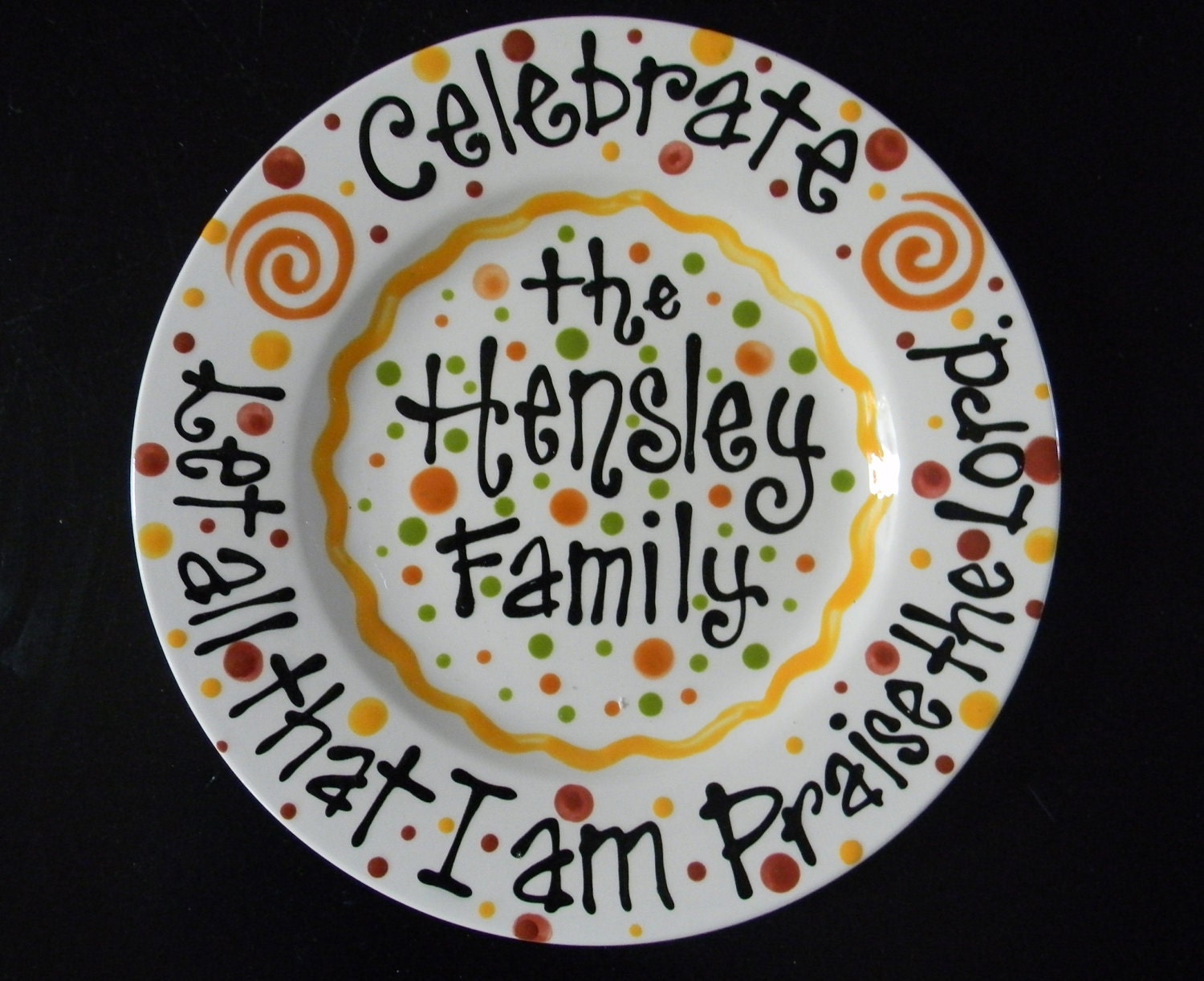 10 Ceramic Personalized Family Celebration Plate With - Etsy