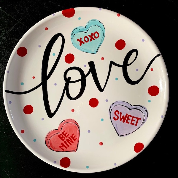 Ceramic Valentine Plates - Etsy
