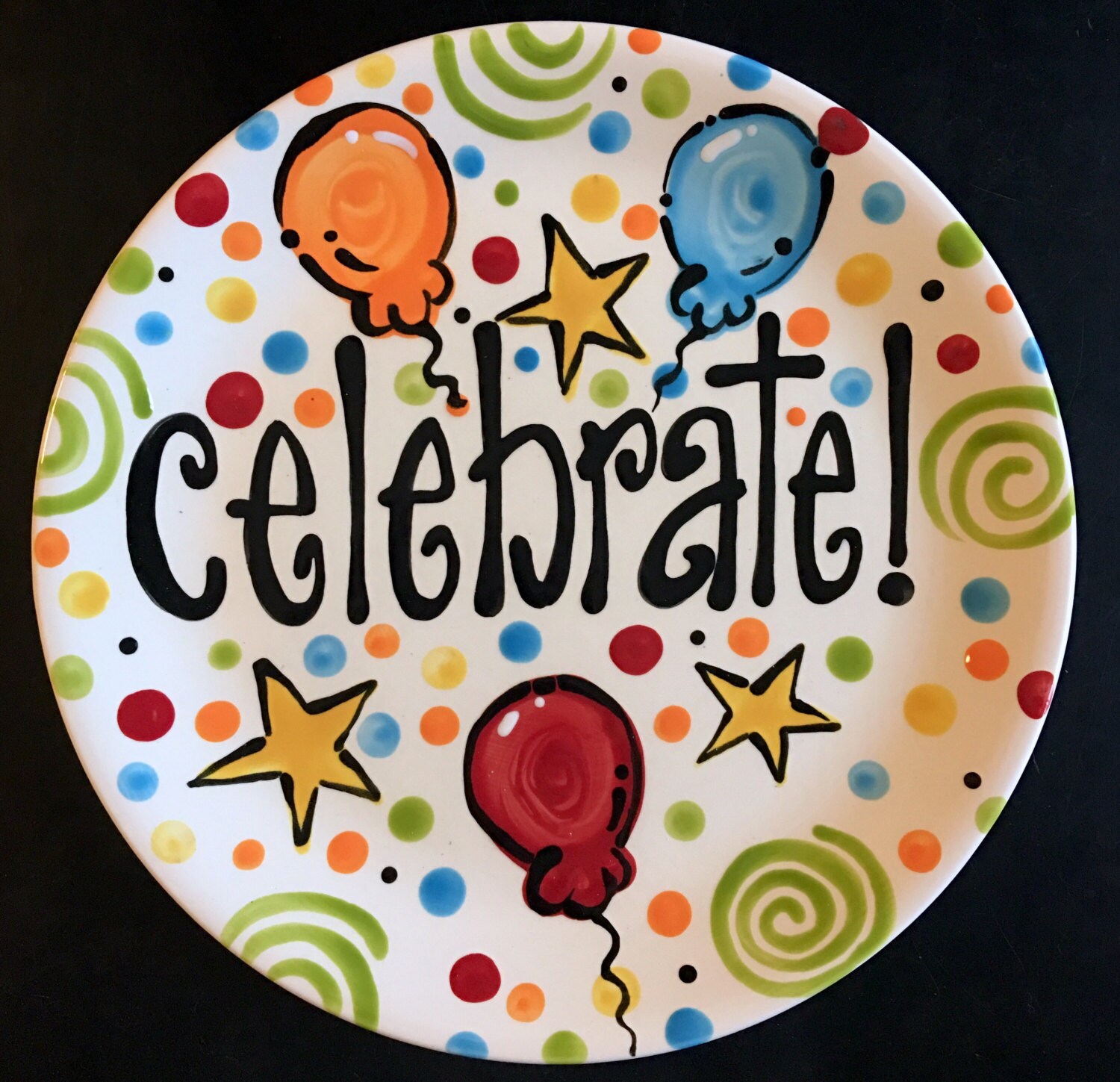 CELEBRATE Plate Celebrate Special Days 10 Inch Ceramic Plate | Etsy