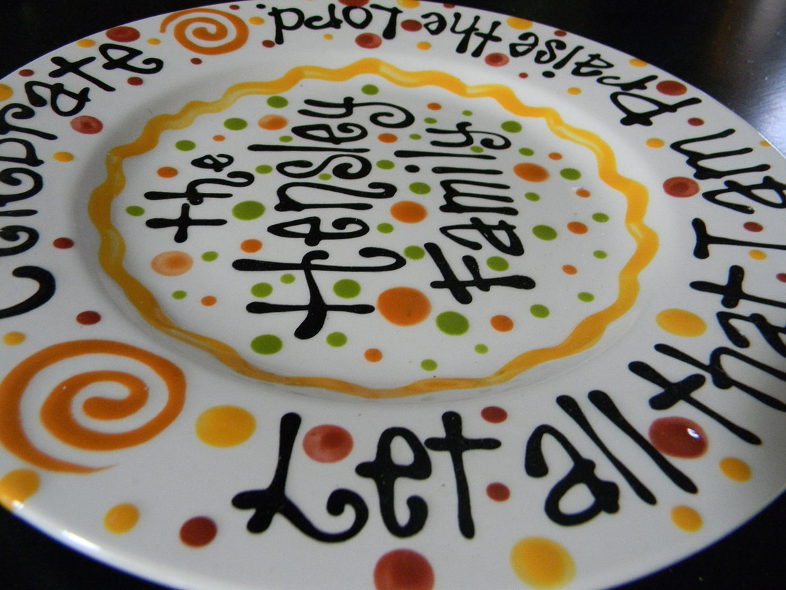 10 Ceramic Personalized Family Celebration Plate With - Etsy