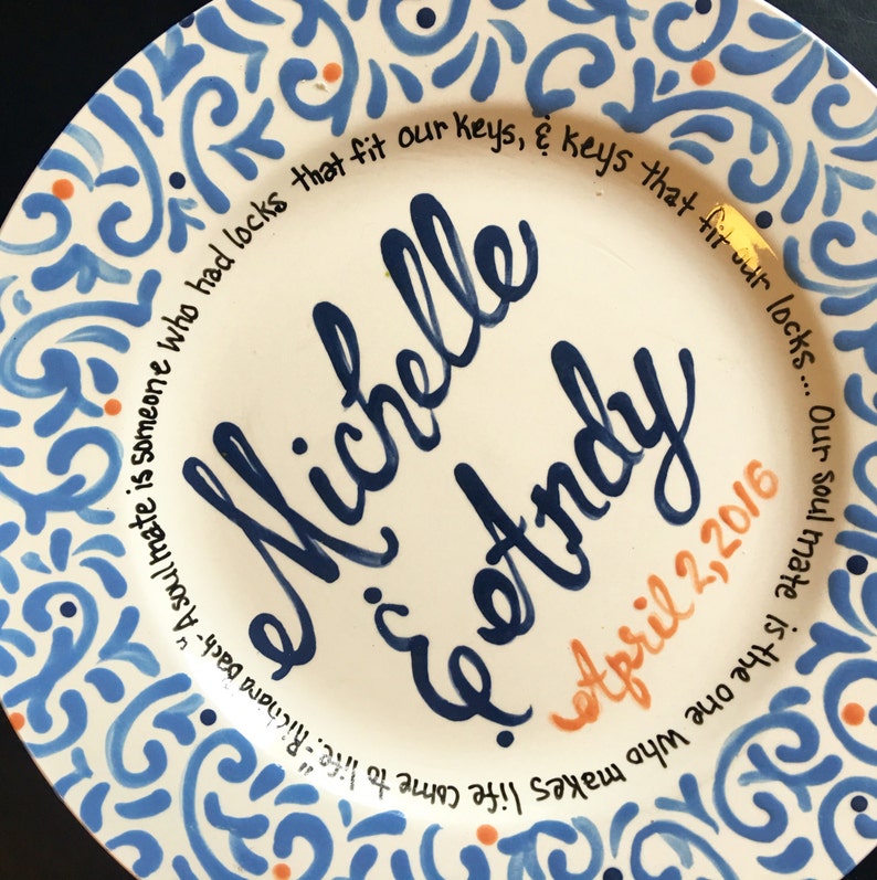 Personalized Monogrammed Plate Wedding Gift - Etsy