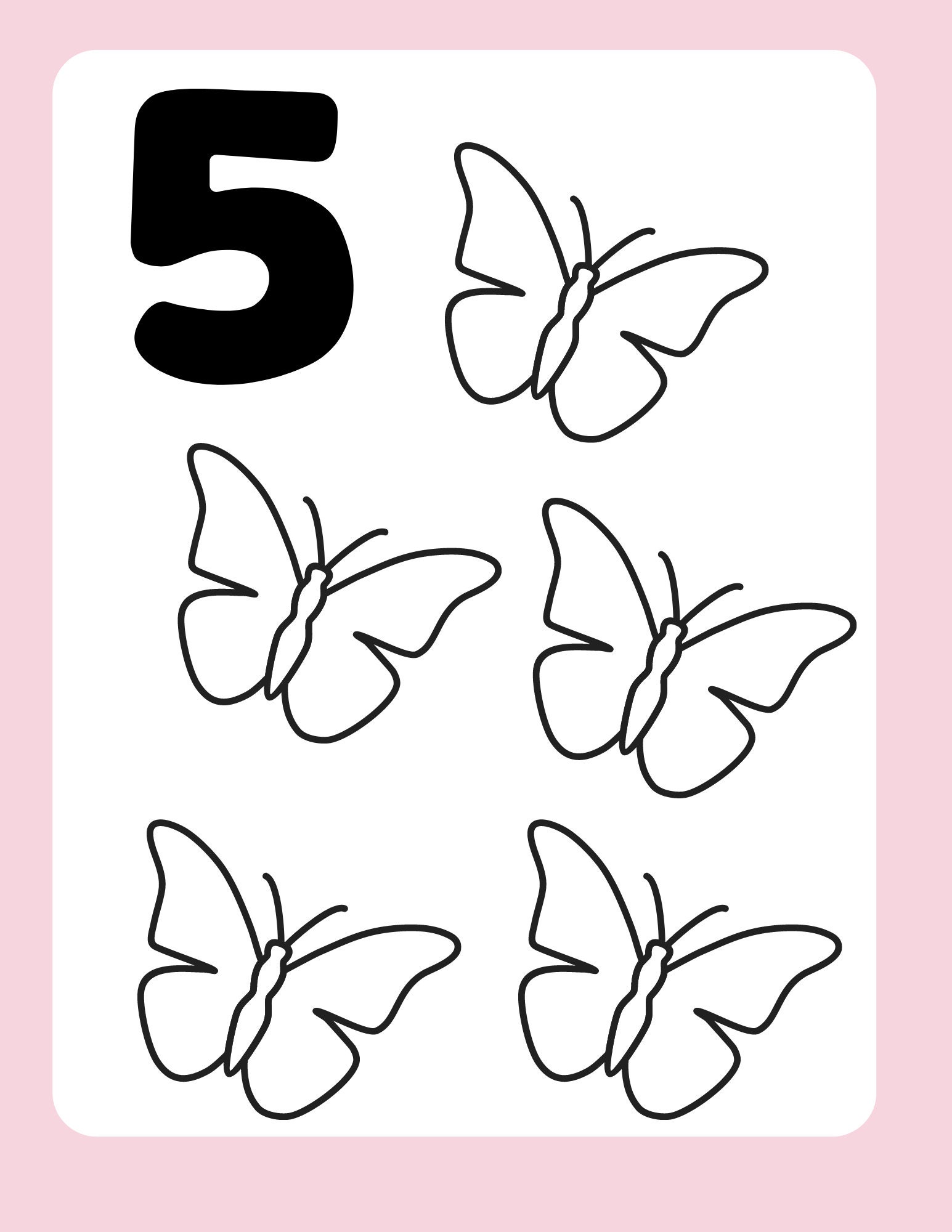 Printable Girls' Counting and Coloring Book for Kids Ages 3-5 Fun and ...
