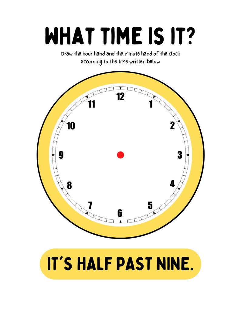 Printable Time Learning Activity Book for Kids Ages 6-10 Fun and ...