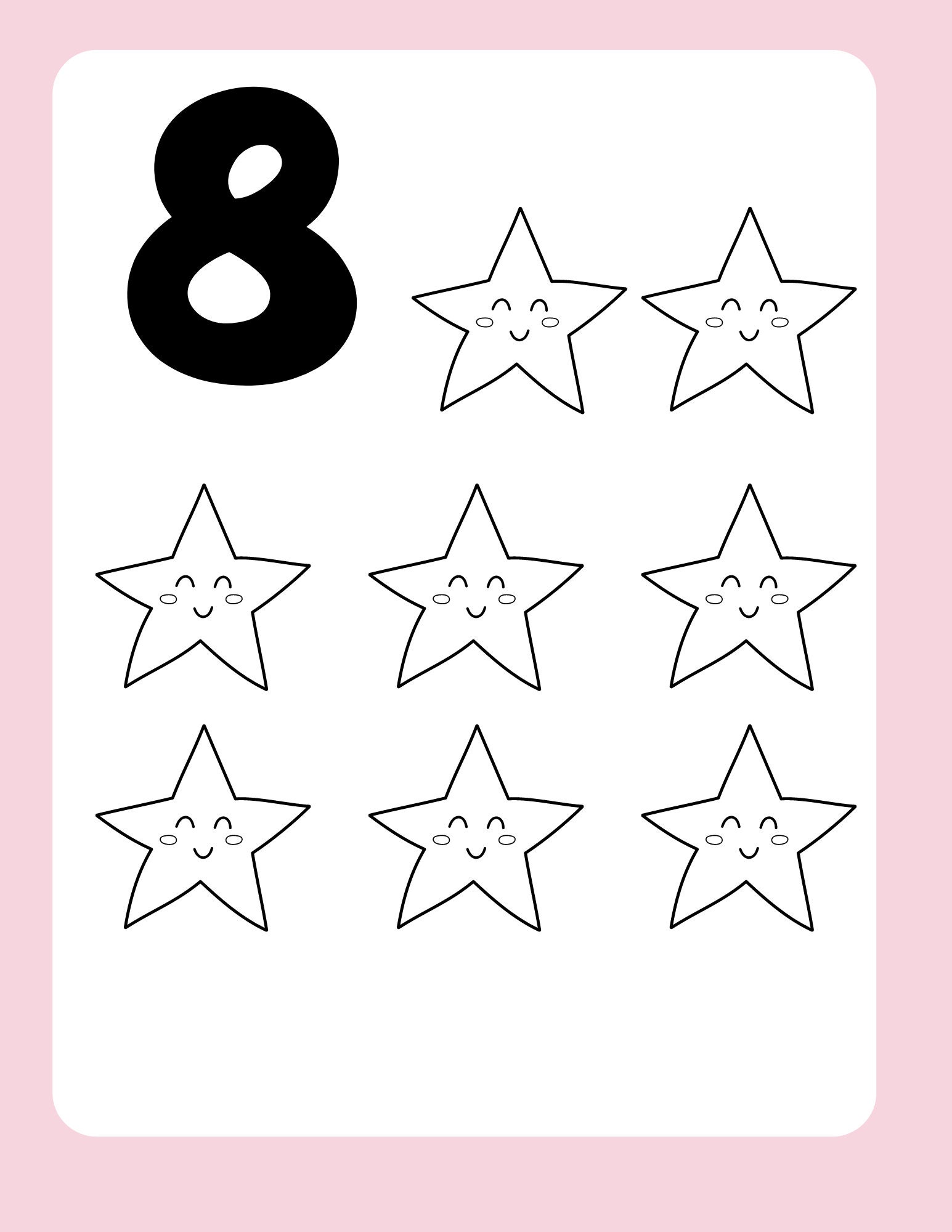 Printable Girls' Counting and Coloring Book for Kids Ages 3-5 Fun and ...